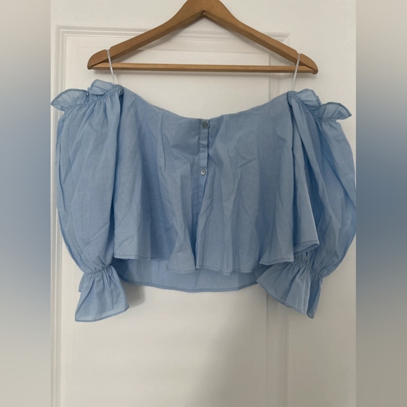 Zara | Tops | Zara Rare Blue Button Top Spring Summer | Poshmark